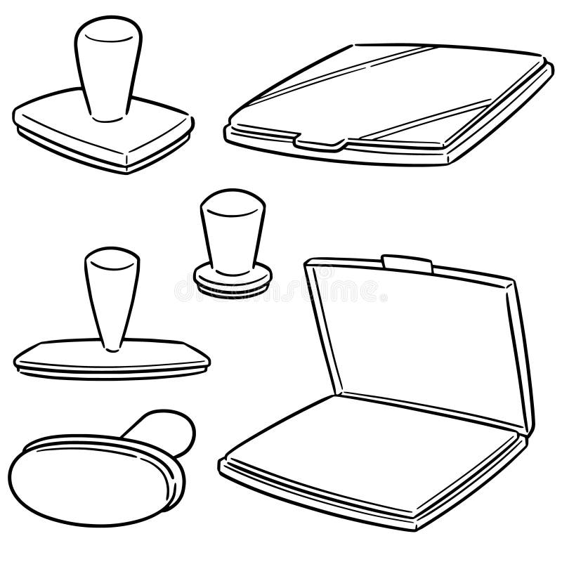 Vector set of rubber stamp stock vector. Illustration of office - 144472516