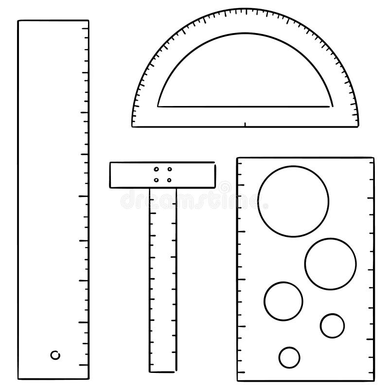 Vector set of ruler stock vector. Illustration of hand - 118135844