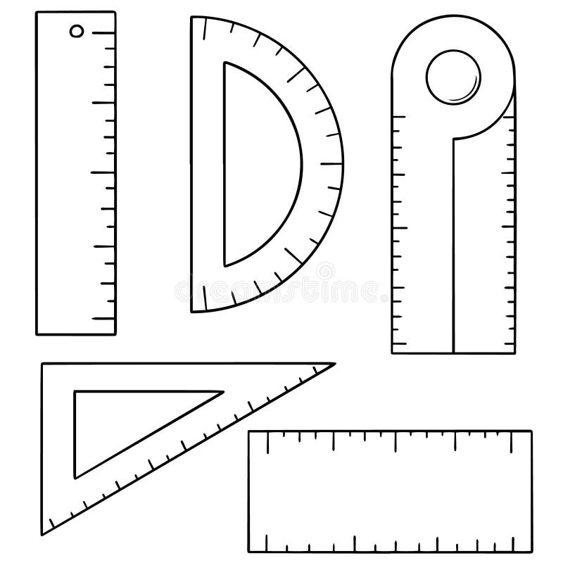 Vector set of ruler stock vector. Illustration of hand - 118135844
