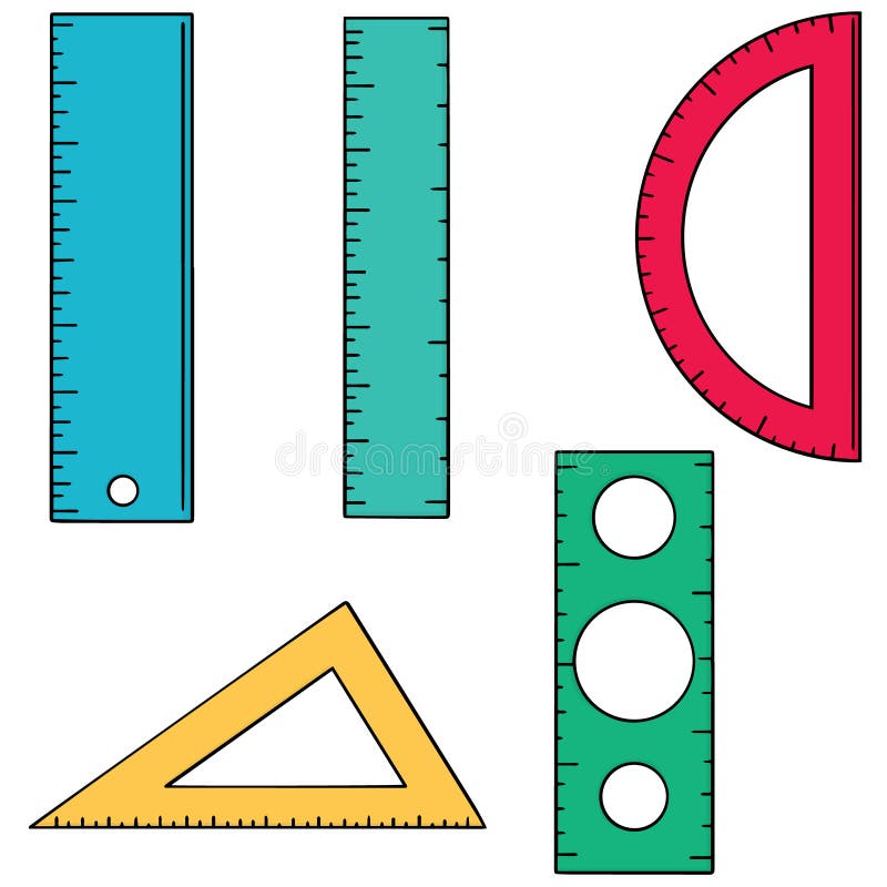 Vector set of ruler stock vector. Illustration of hand - 118135844
