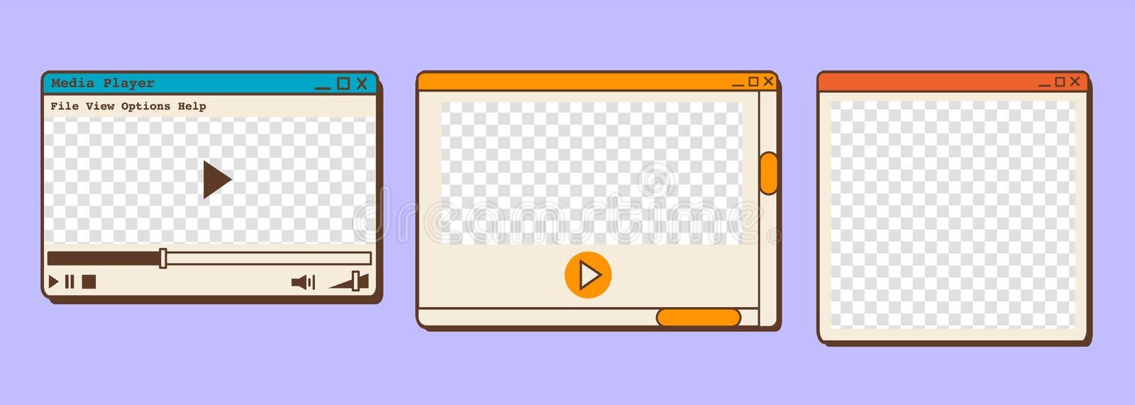Vector Set of 90s Old Desktop User Interface Elements. Nostalgic Retro Computer Ui Ux, Vintage ...