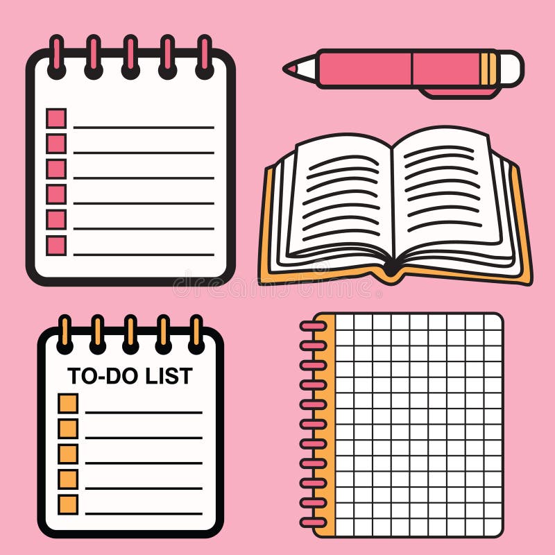 Vector Set of School Supplies Stock Vector - Illustration of creative ...