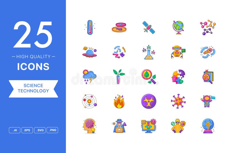 Vector Set of Science Icons Stock Vector - Illustration of concept ...