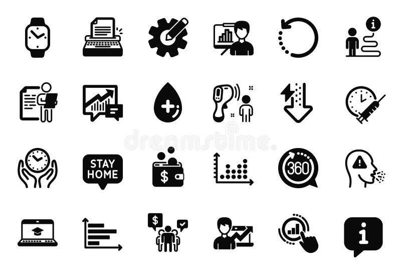 Vector Set of Science Icons Related To Recovery Data, Electronic ...