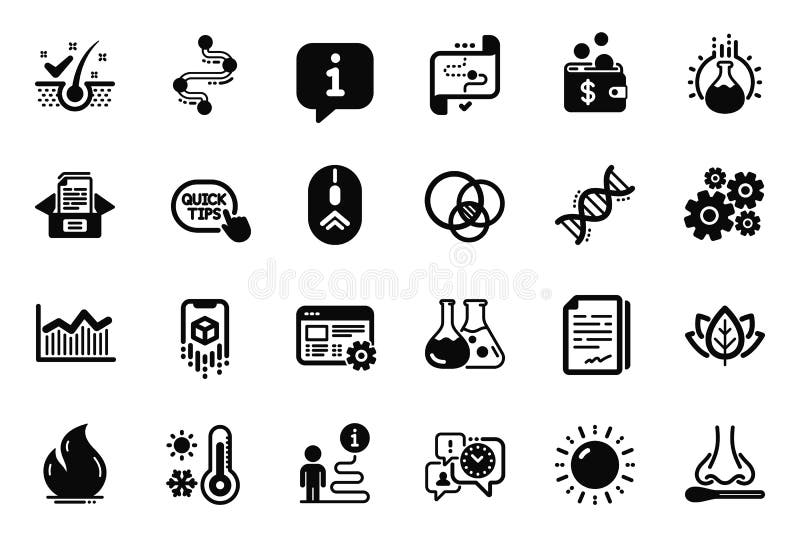 Vector Set of Science Icons Related To Timeline, Target Path and ...