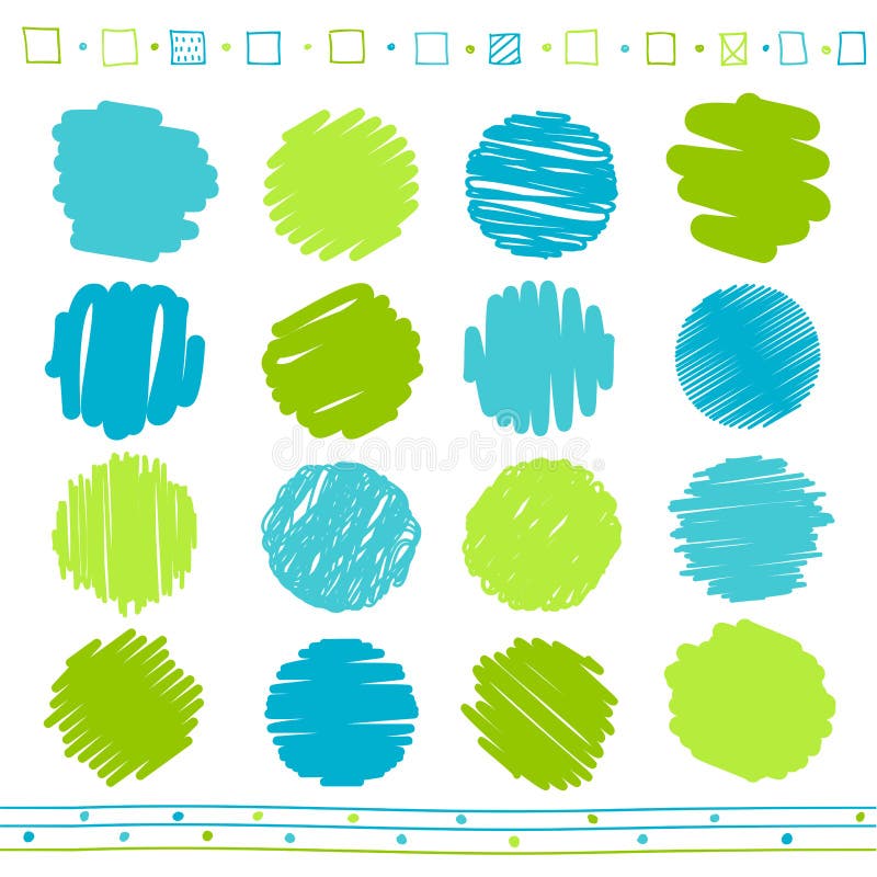 Vector Set of Scribble Elements Stock Vector - Illustration of design ...