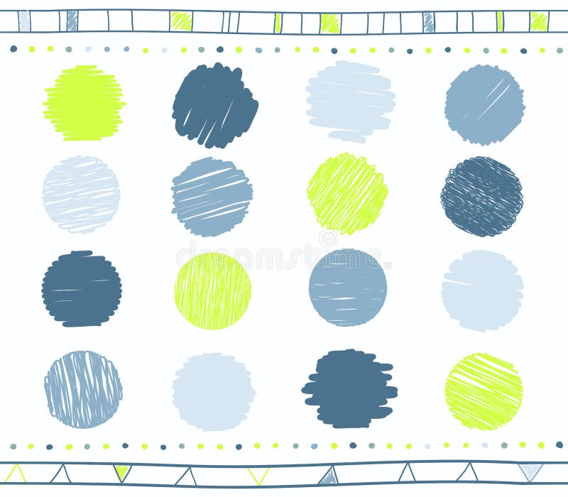 Vector Set of Scribble Elements Stock Vector - Illustration of grunge ...