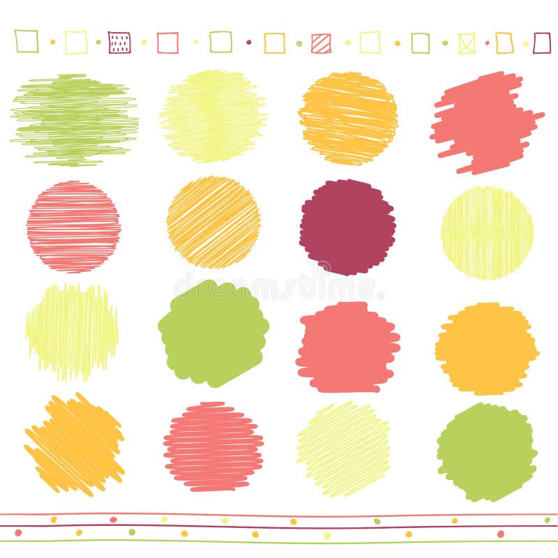Vector Set of Scribble Elements Stock Vector - Illustration of bubble ...