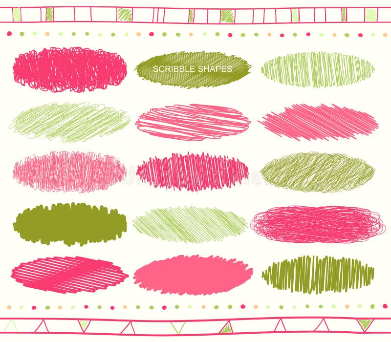 Vector Set of Scribble Elements Stock Vector - Illustration of bubble ...