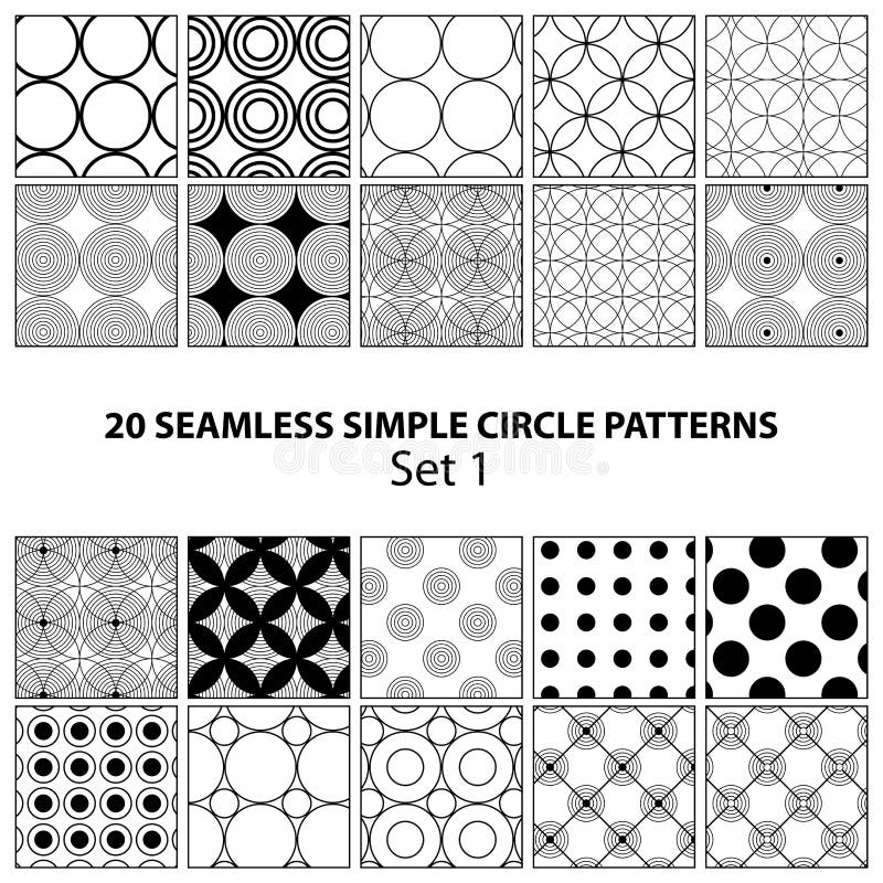 Vector Set of Seamless Circle Patterns Stock Vector - Illustration of ... Vector Set of Seamless Circle Patterns Stock Vector - Illustration of ...