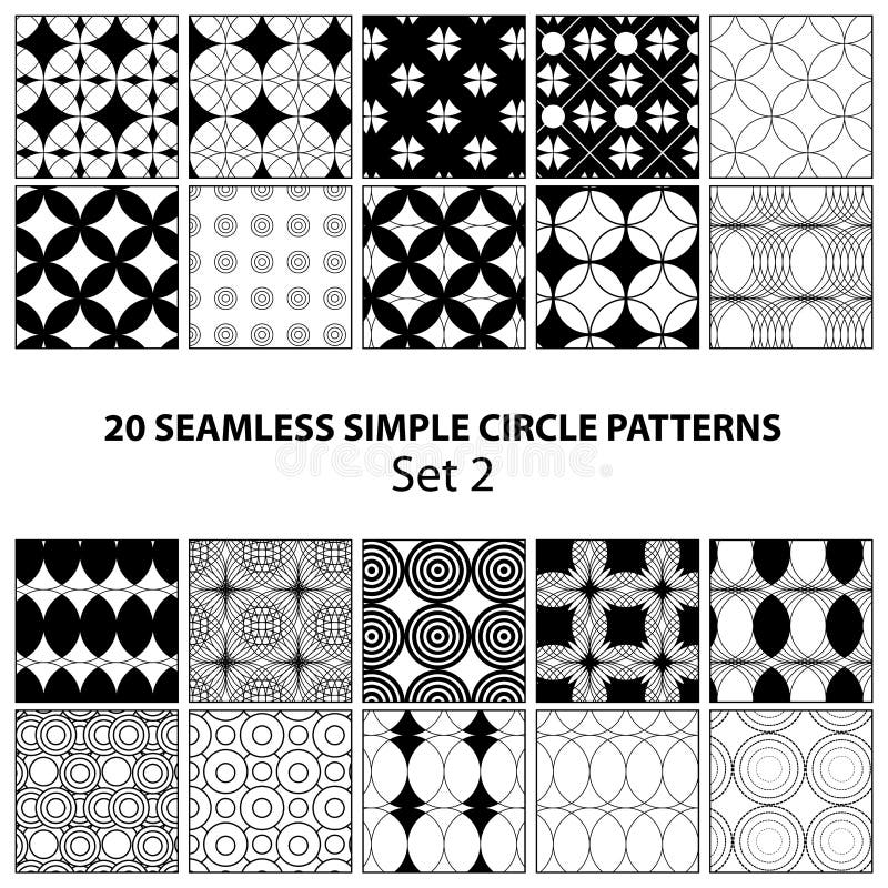 Vector Set of Seamless Circle Patterns Stock Vector - Illustration of ...