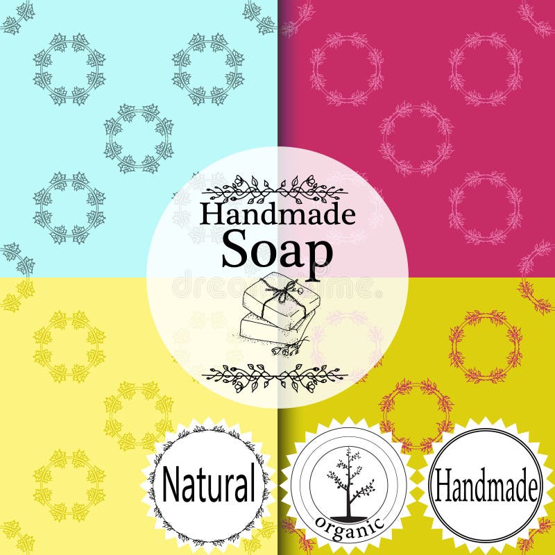 Vector Set of Seamless Patterns, Labels and Logo Design Templates for ...