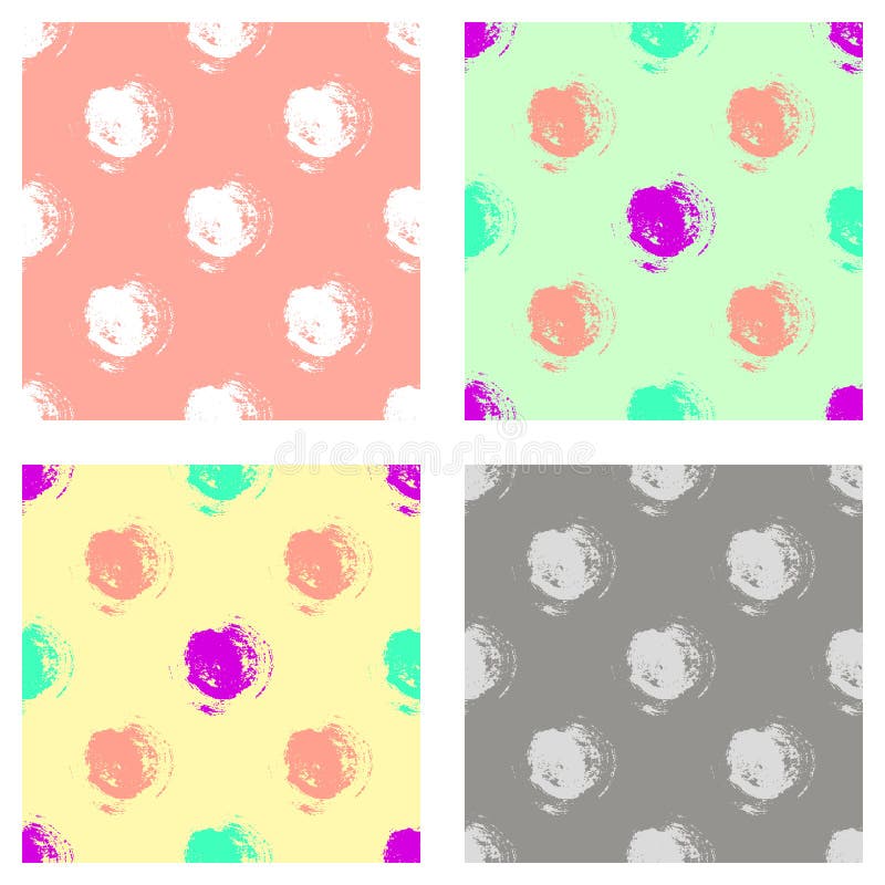 Vector Set of Seamless Patterns, Tiles with Inc Splash, Blots, Smudge ...