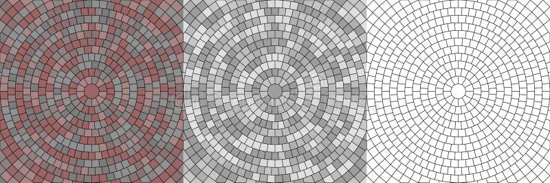 Set of Seamless Stone Textures. Vector Repeated Patterns of 3D Brick ...