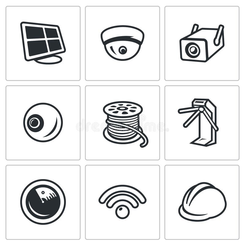 CCTV Installation Diagram - IP Surveillance Camera Stock Vector ...