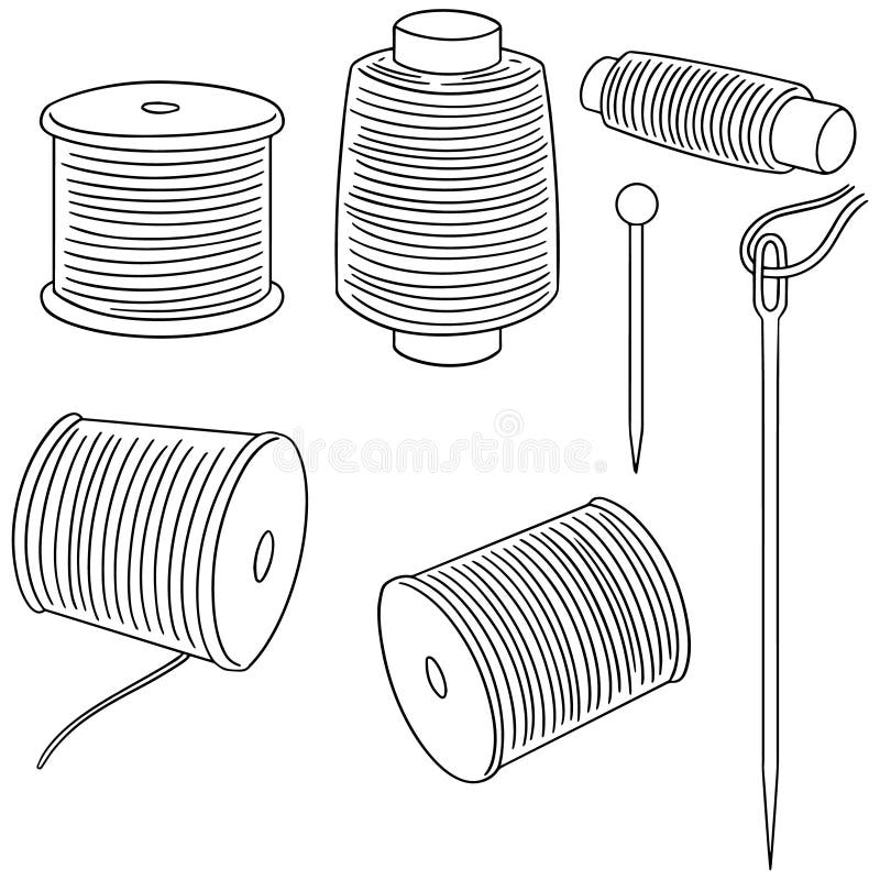 Vector Set of Sewing Accessories Stock Vector - Illustration of design ...
