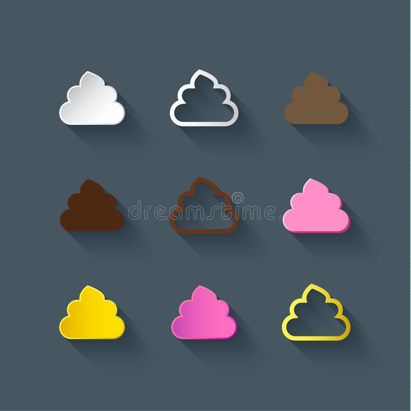 Vector Set of Shit stock vector. Illustration of humor - 55985190