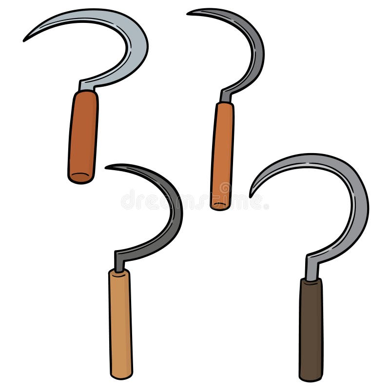 Vector set of sickle stock vector. Illustration of design - 120420706
