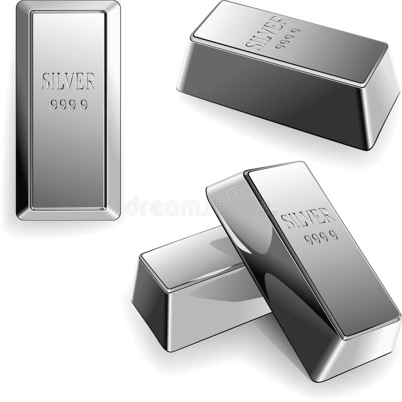Silver bars stock illustration. Illustration of market - 11928313
