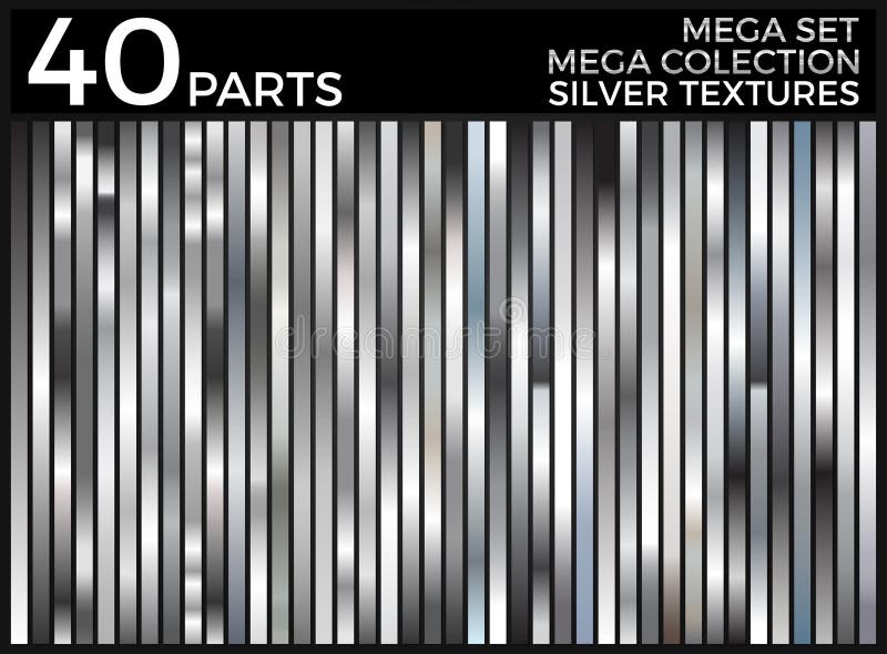 Vector Set of Silver Gradients, Silver Squares Collection, Textures ...