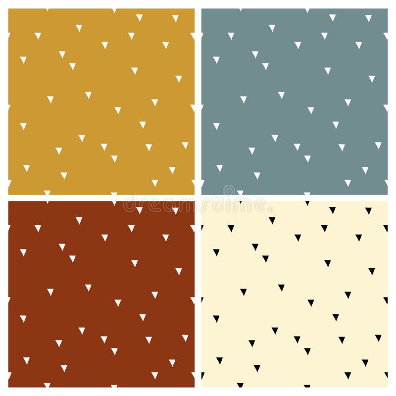Vector Set of Simple Abstract Backgrounds with Triangles. Seamless ...