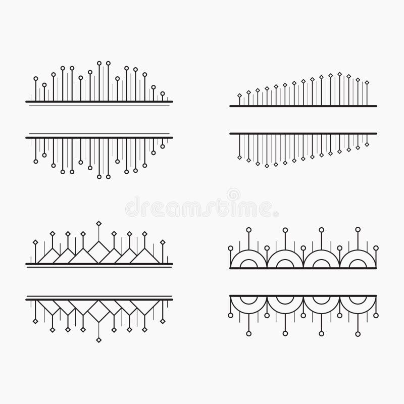 Vector Set of Simple Elegant Geometric Linear Banners Stock Vector ...