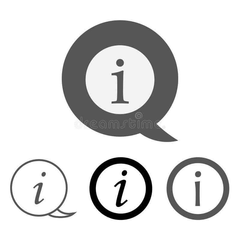 Vector Set of Simple Info Icons Stock Vector - Illustration of bubble ...