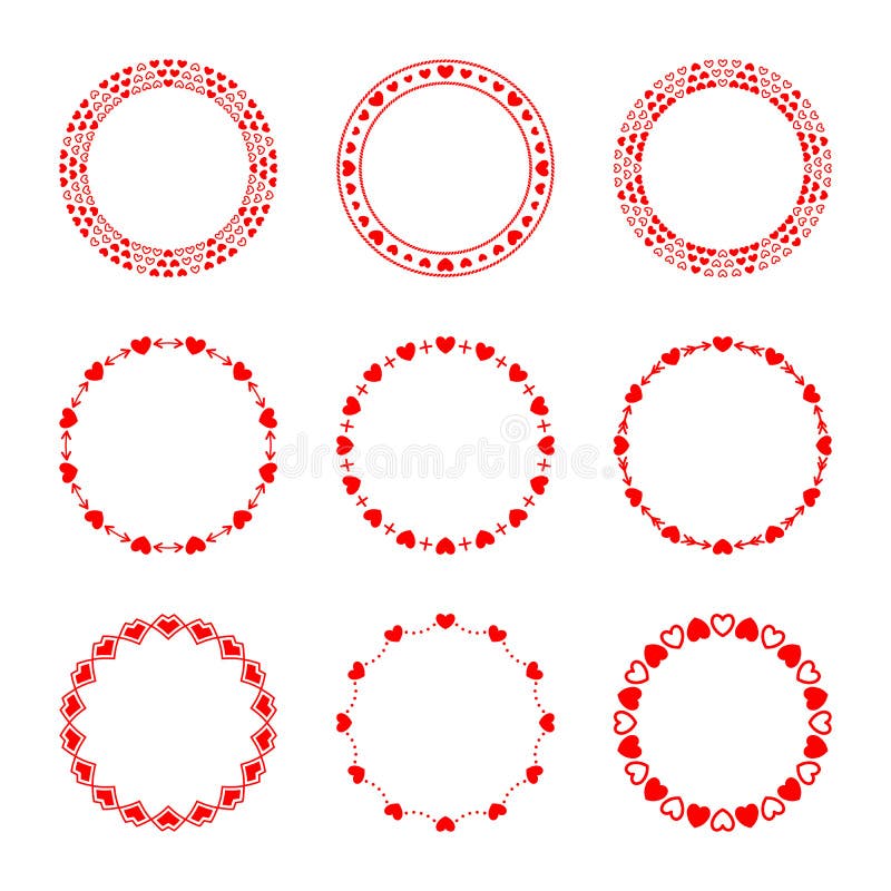 Hear designs, vector set stock vector. Illustration of drawing - 48861337