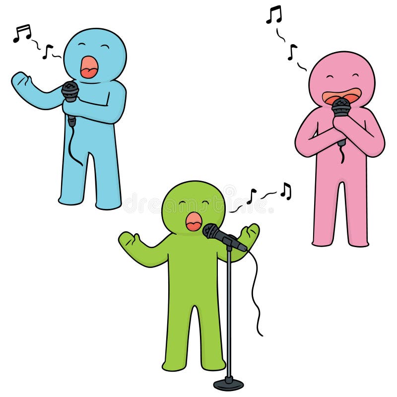 Vector of singer stock vector. Illustration of performer - 120391932