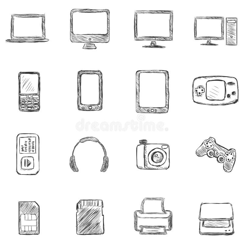Computer Scanner Drawing