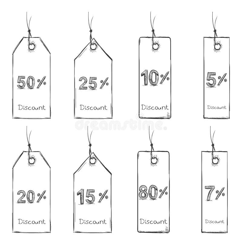 Vector Set of Price Tag Icons Stock Vector - Illustration of basic ...