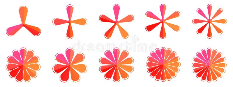 Vector Set of Splash Flower, Star, Snowflake, Shape Isolated Icon ...