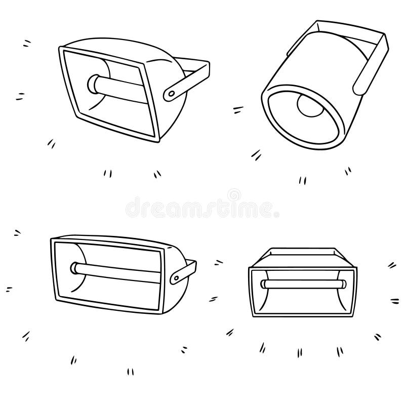 Vector set of spotlight stock vector. Illustration of flash - 118138036