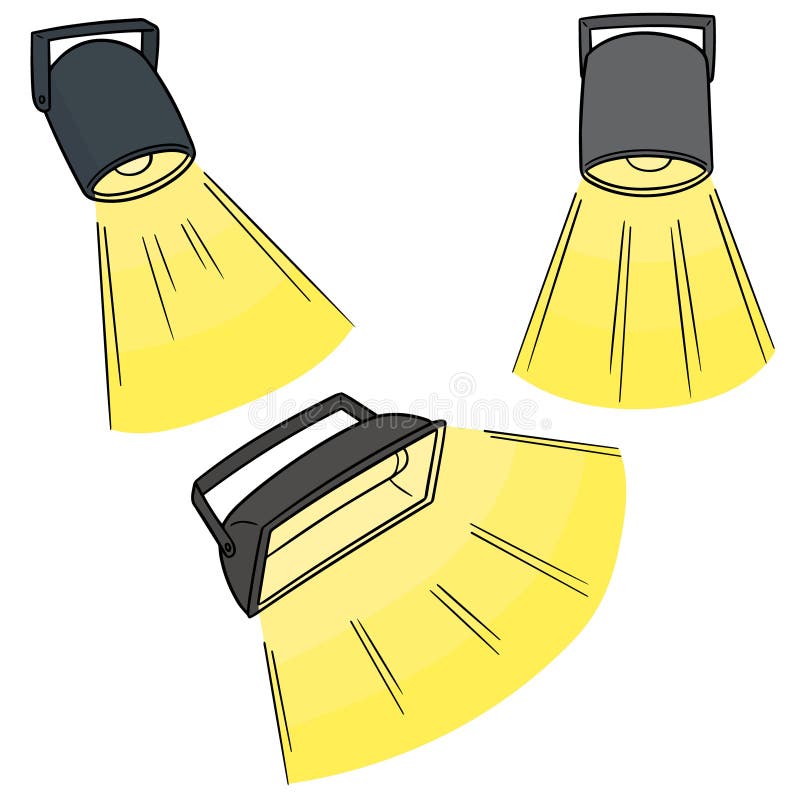 Vector set of spotlight stock vector. Illustration of simple - 119310537
