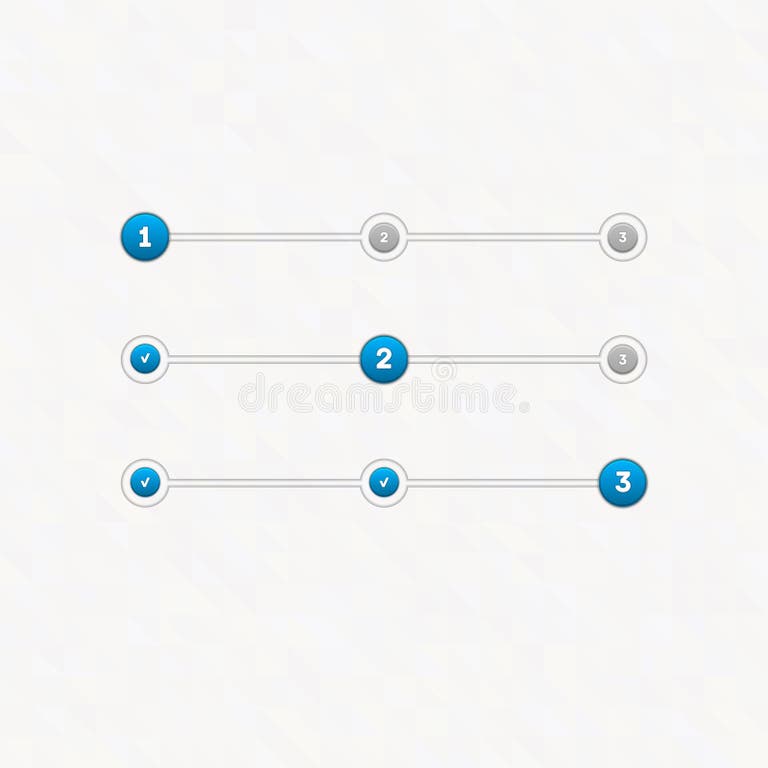 Vector Set of Step Progress Bar Stock Vector - Illustration of element ...