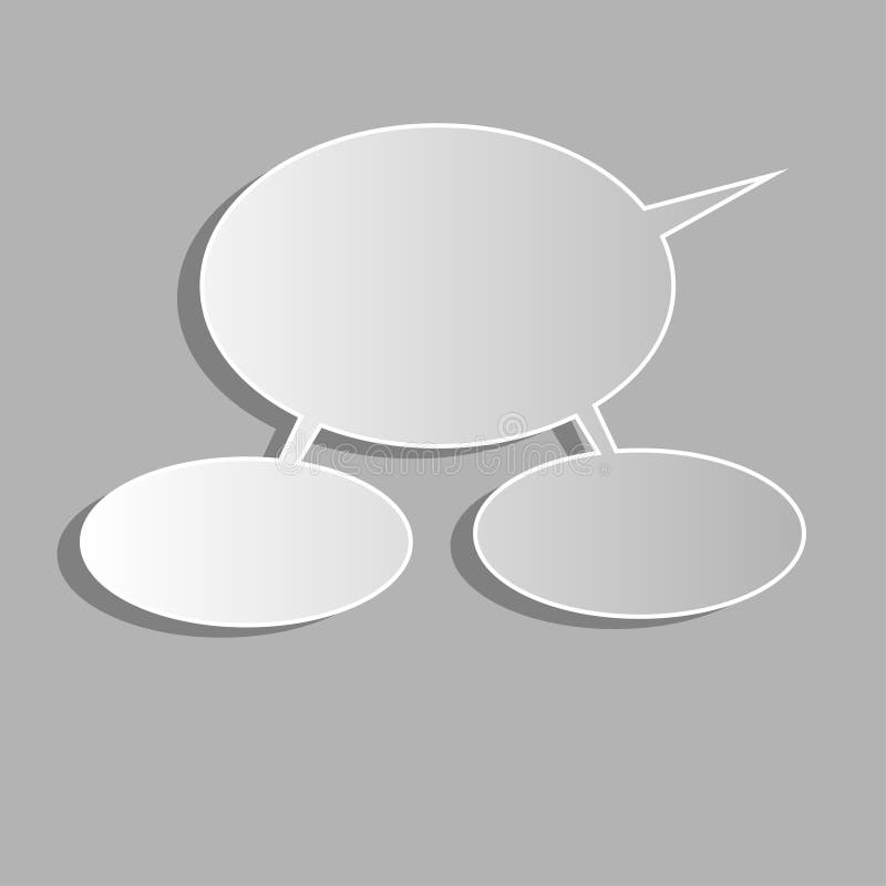 Vector Set of Stickers of Speech Bubbles. Blank Empty White Stock ...