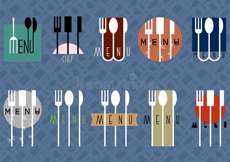 Vector Set of Stylish Restaurant Menu Design Stock Vector ...