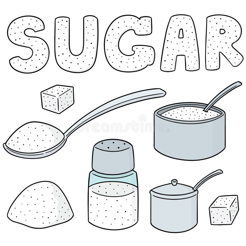 Vector set of sugar stock vector. Illustration of hand - 118215090