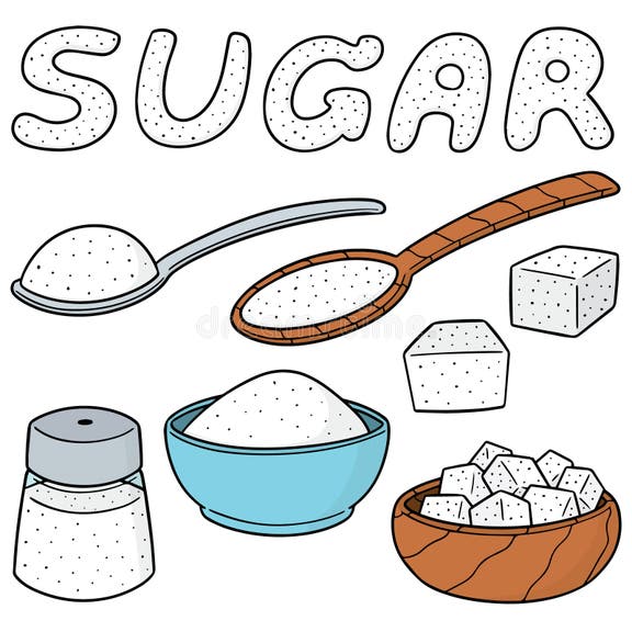 Vector set of sugar stock vector. Illustration of drawn - 118801856