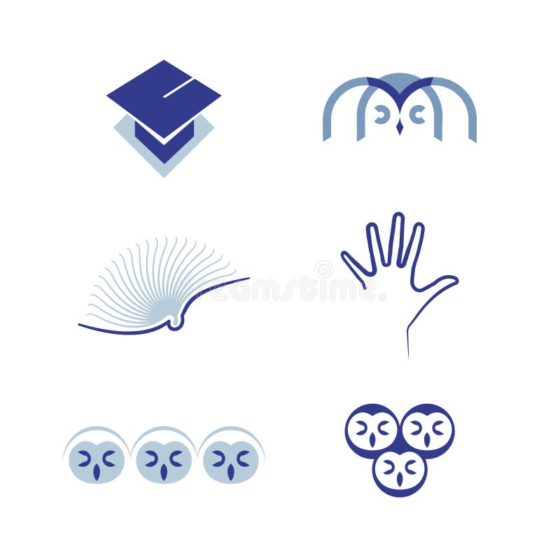Vector Set of Symbols Education Stock Illustration - Illustration of ...