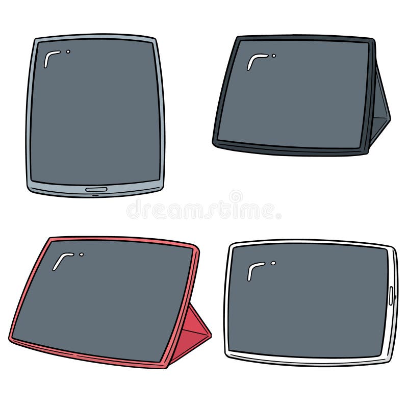 Vector Set of Tablet Cartoon Stock Vector - Illustration of simple ...