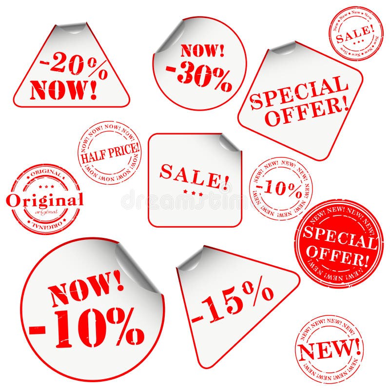 Vector set of tags stock vector. Illustration of promotion - 11255607