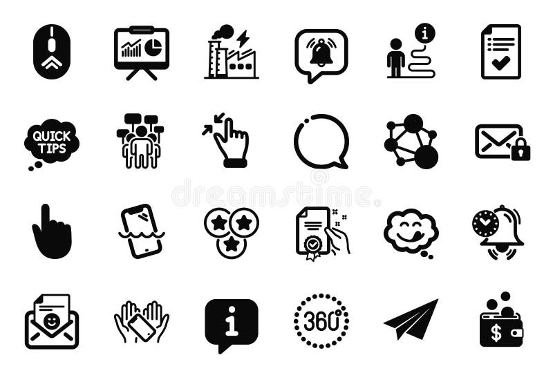 Vector Set of Technology Icons Related To Approved Checklist, Quick ...