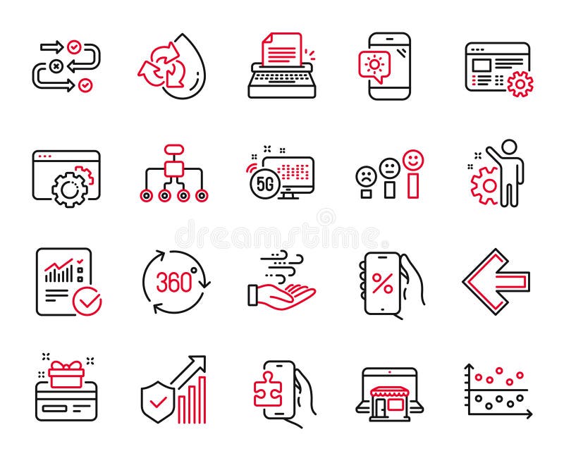 Vector Set of Technology Icons Related To Employee, Customer ... Vector Set of Technology Icons Related To Employee, Customer ...