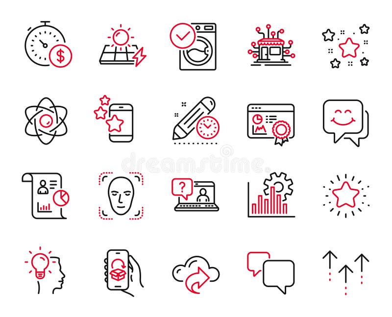 Vector Set of Technology Icons Related To Faq, Speech Bubble and ... Vector Set of Technology Icons Related To Faq, Speech Bubble and ...