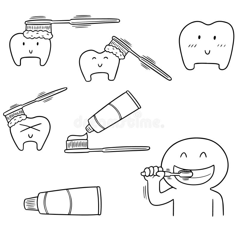 Vector set of teeth stock vector. Illustration of concept - 118644247