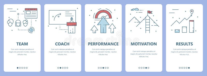 Vector Modern Thin Line Project Management Concept Web Banner Set Stock ...