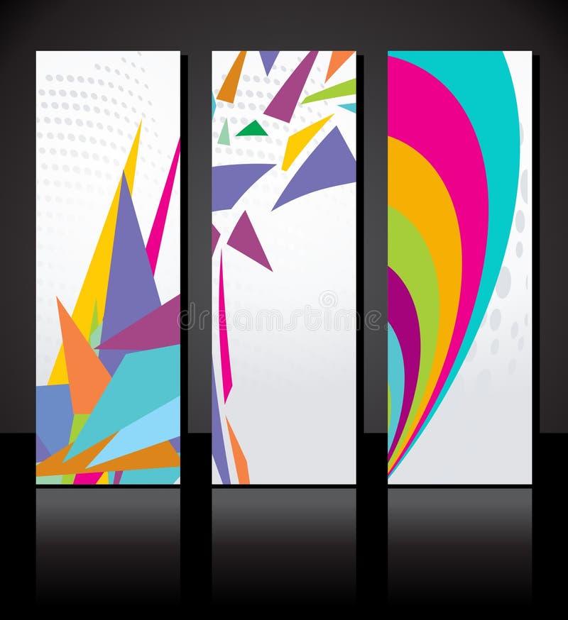 Vector Set of Three Colorful Banners Background Stock Vector ... Vector Set of Three Colorful Banners Background Stock Vector ...