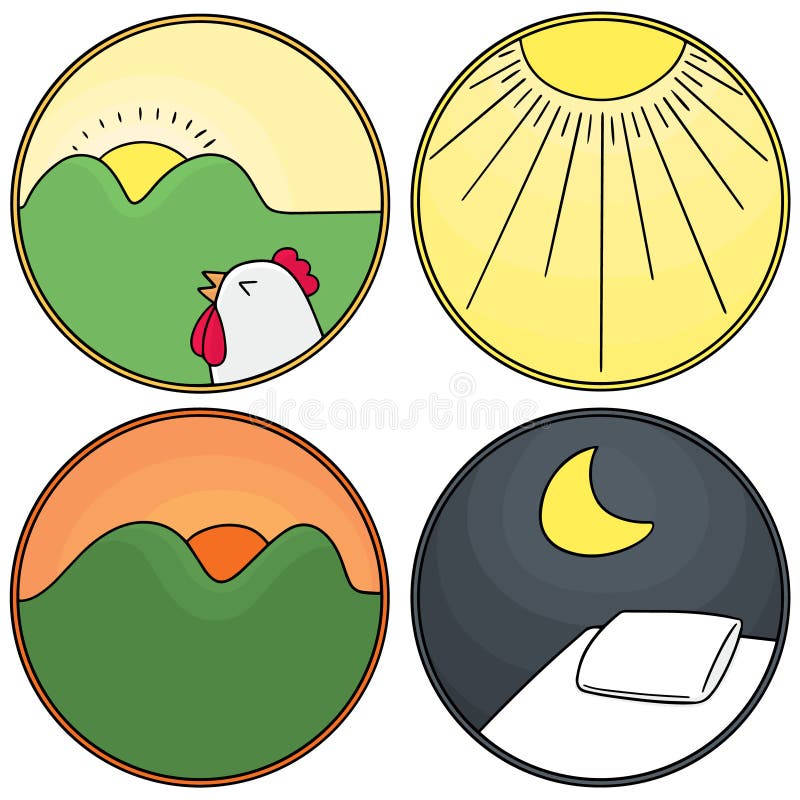 Morning Afternoon Evening Icon Stock Illustrations – 80 Morning ...