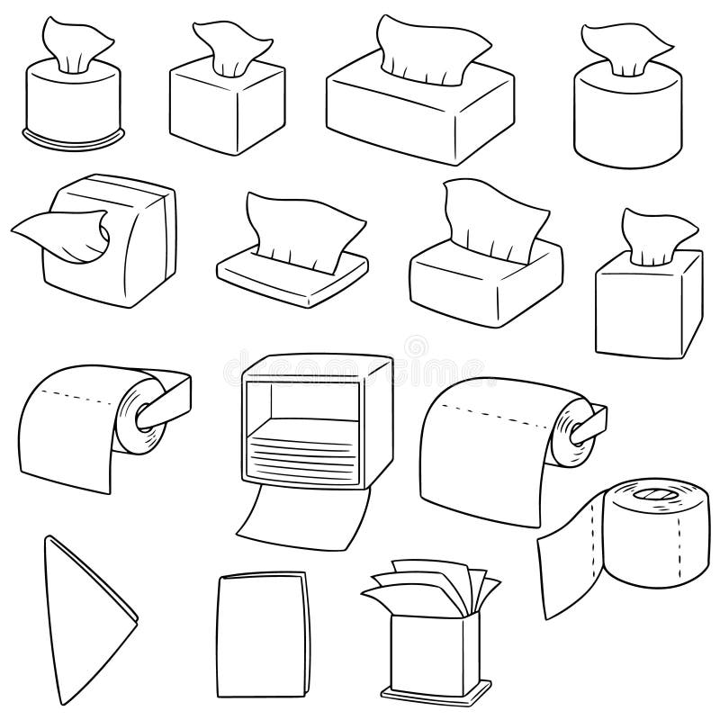 Vector set of tissue paper stock vector. Illustration of package ...